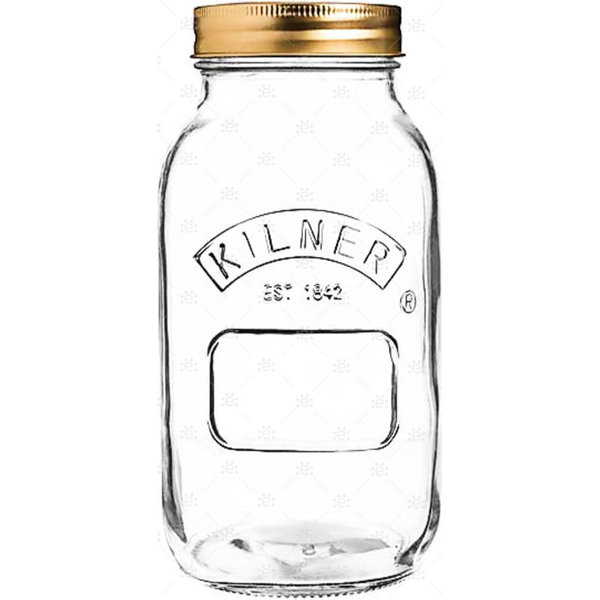 1 Litre Clear Glass Kilner Jars (12 pack) - EOS UK